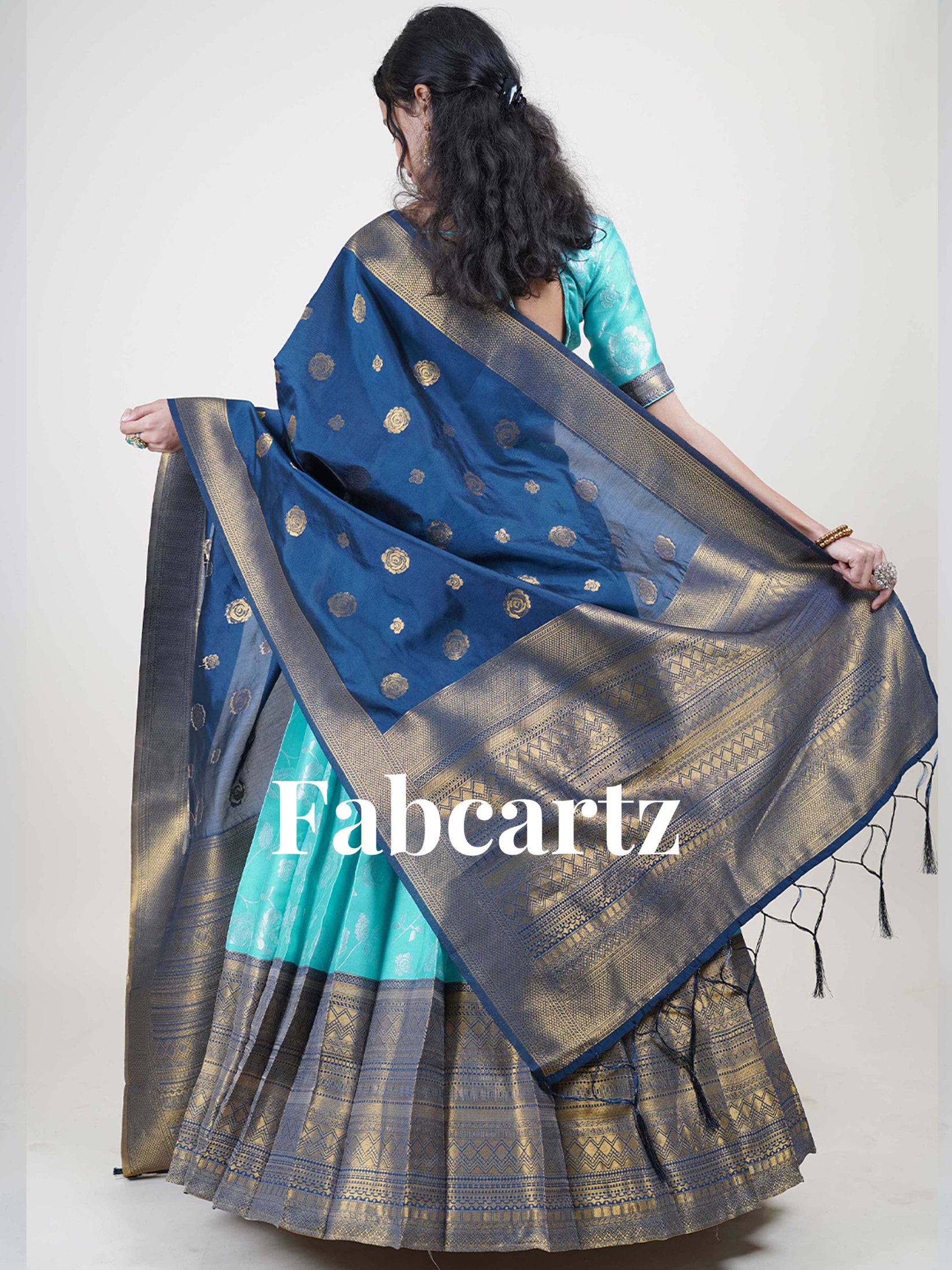 South Indian Festival Traditional Half Saree (Chhavi) – Fabcartz.com
